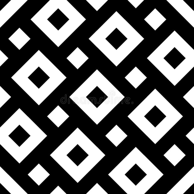 Vector Modern Seamless Geometry Pattern Squares, Black and White Abstract Stock Vector ...
