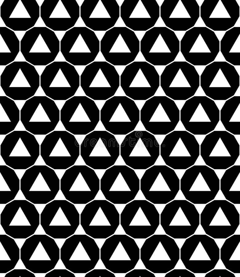 Vector Modern Seamless Geometry Pattern Triangles, Black and White ...