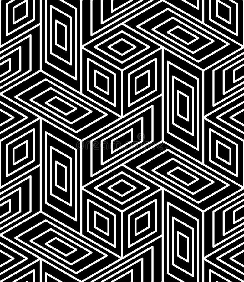 Black White Geometry Seamless Stock Illustrations 113 963 Black White