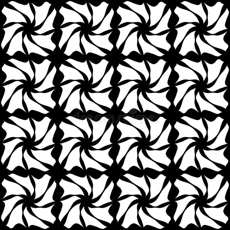 Vector Modern Seamless Geometry Pattern Trippy Black And White