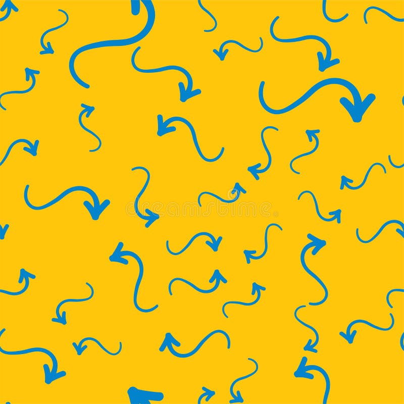 Vector Modern Seamless Pattern Blue Arrows. Textile Print, Texture ...