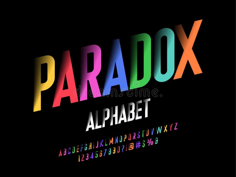 Shadow display font stock vector. Illustration of design - 228548878