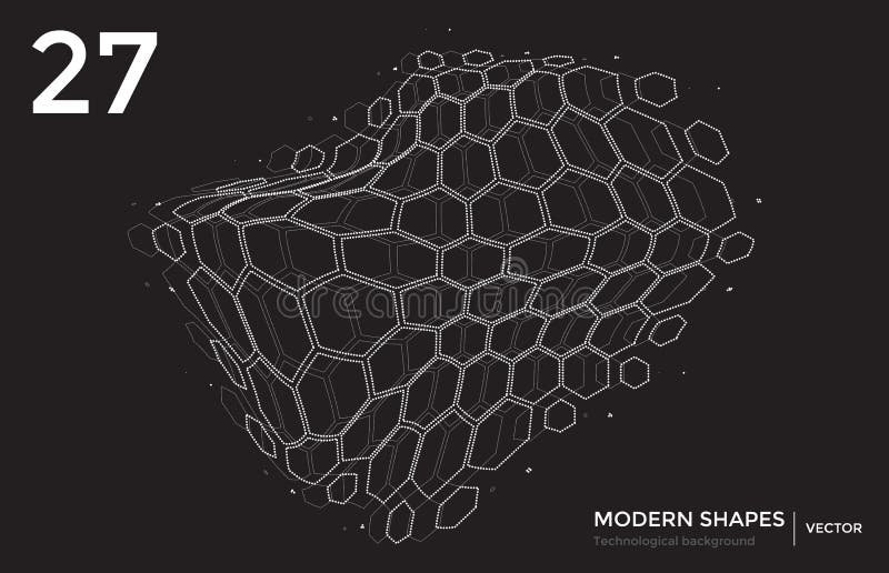 Vector Modern Shape Technological Background Stock Vector ...