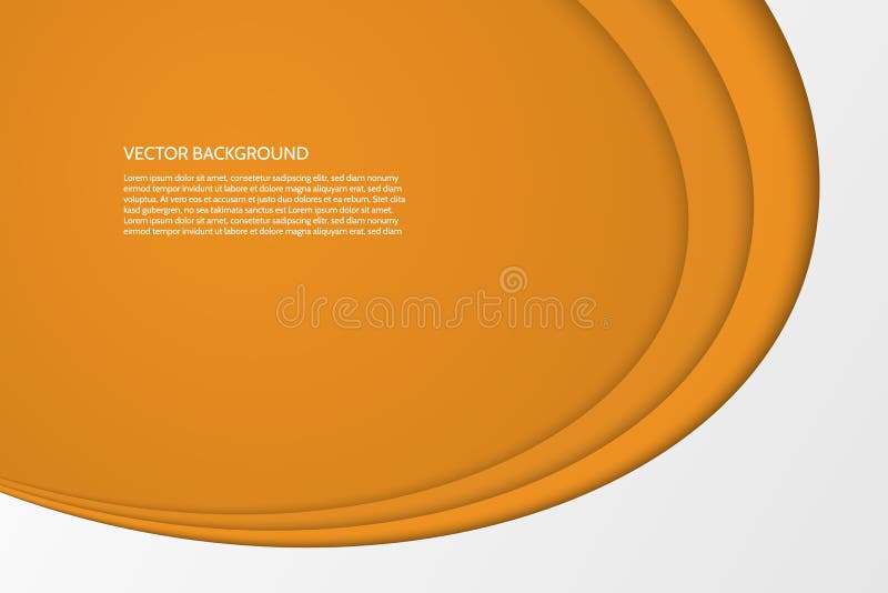 Vector Modern Simple Oval Orange and White Background Stock Vector ...