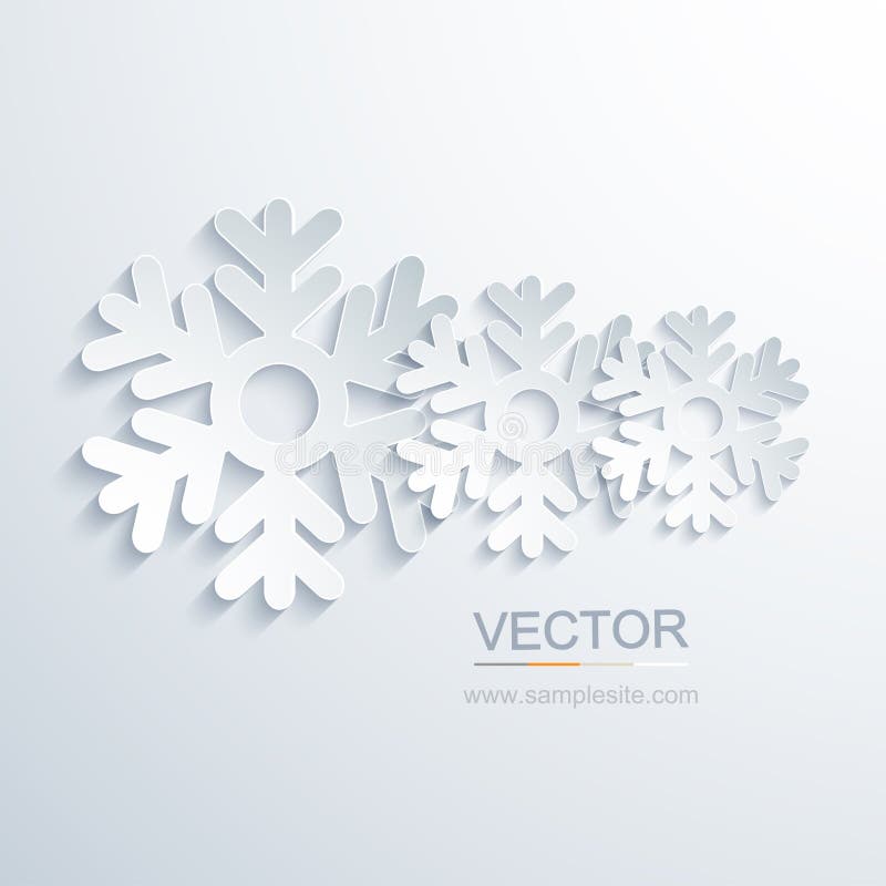 Vector Modern Snowflakes Background. Stock Vector - Illustration of ...