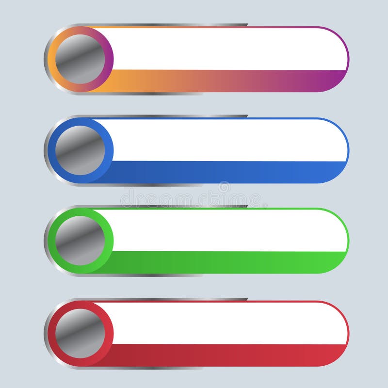 Vector Modern 4 Social Media Lower Third - Circle Gradient Style Stock ...