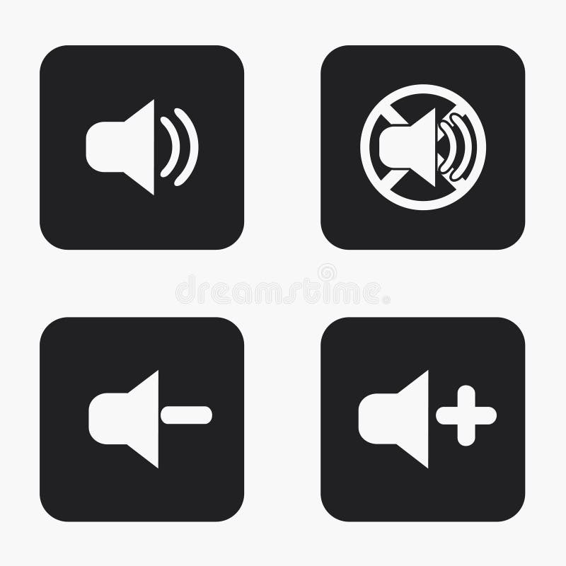 Vector Modern Sound Icons Set Stock Vector - Illustration of sign ...