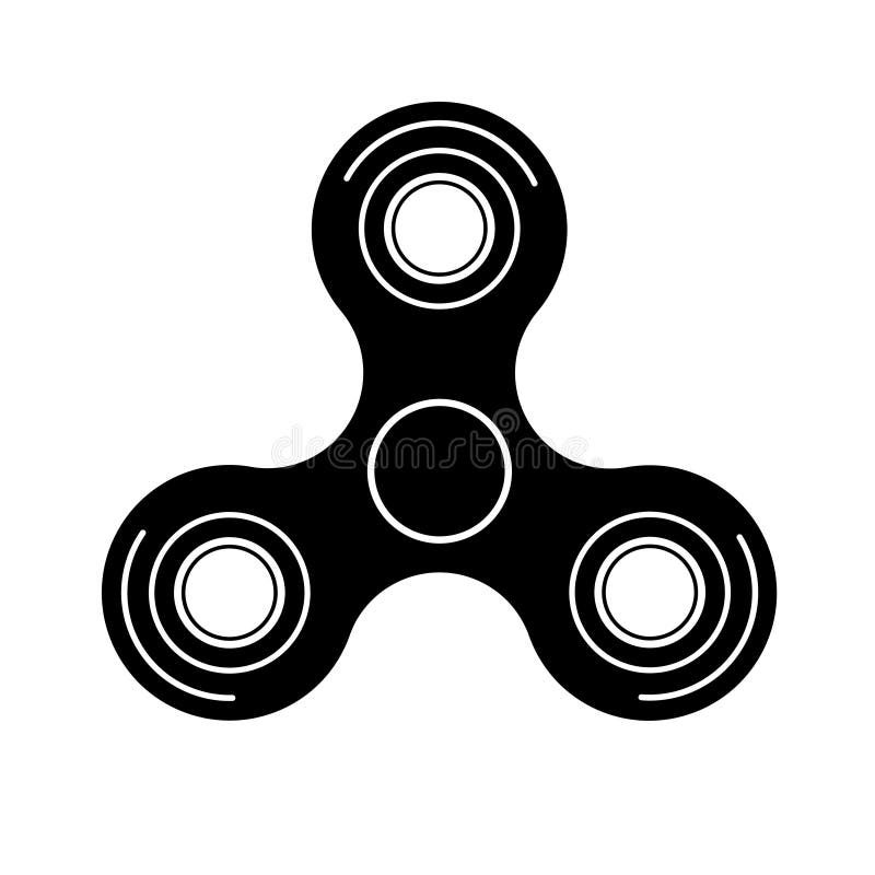 Vector Modern Spinner Black Icon on White Background. Logo Symbol ...