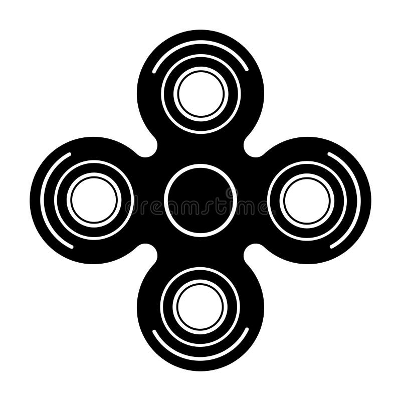 Vector Modern Spinner Black Icon on White Background. Logo Symbol ...