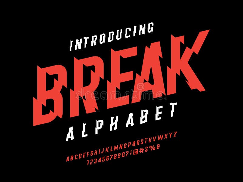 Split font stock vector. Illustration of style, dynamic - 154667334