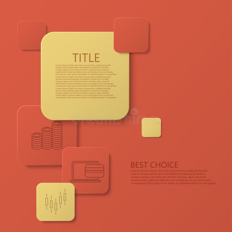 Vector Modern Square Money and Finance Infographic Background Stock ...