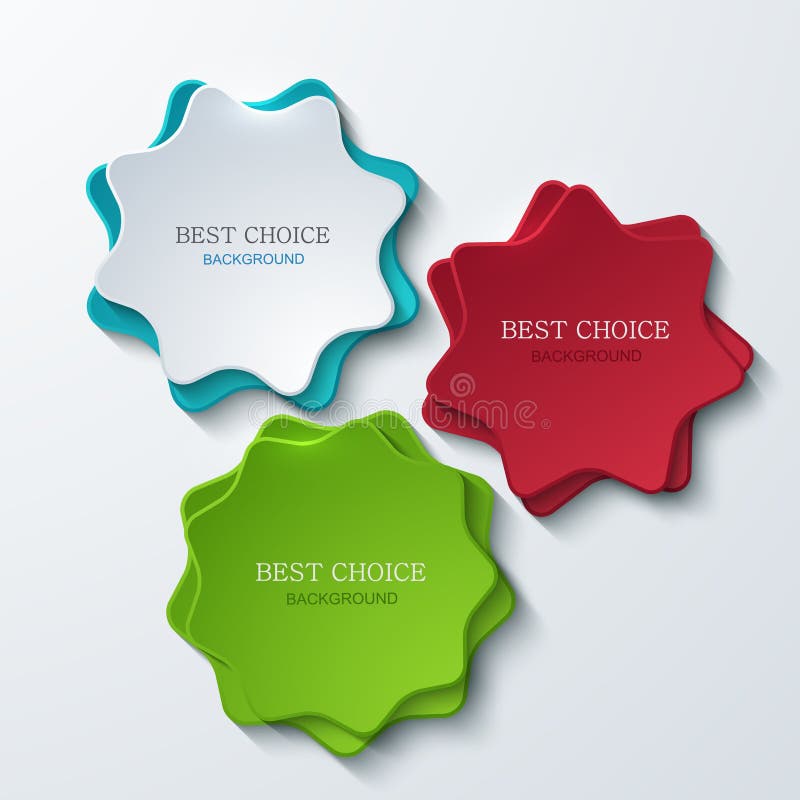 Vector Modern Star Banners Background. 3 Variants Stock Vector ...