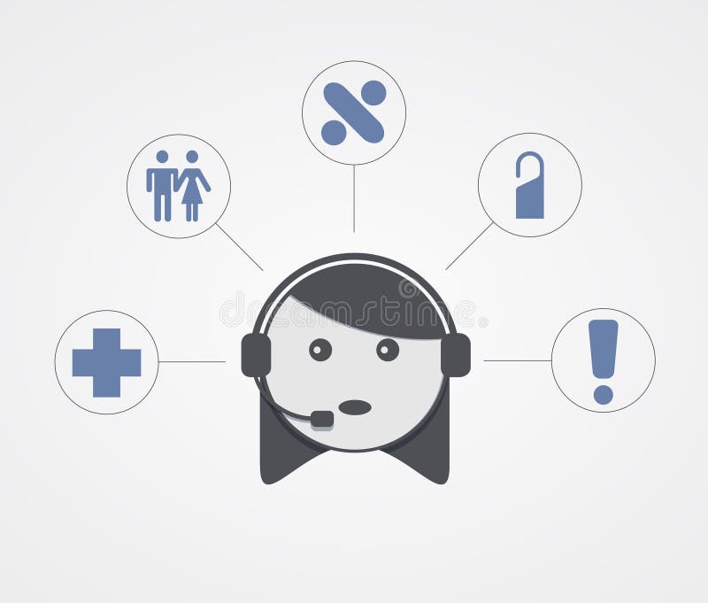 Vector Modern Support Woman with Sample Icon on Stock Vector ...