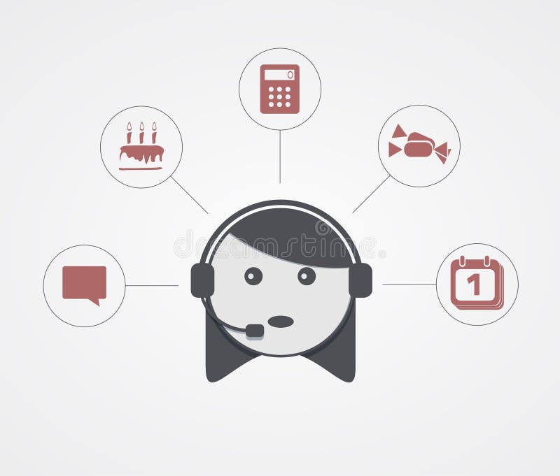 Vector Modern Support Woman with Sample Icon on Stock Vector ...