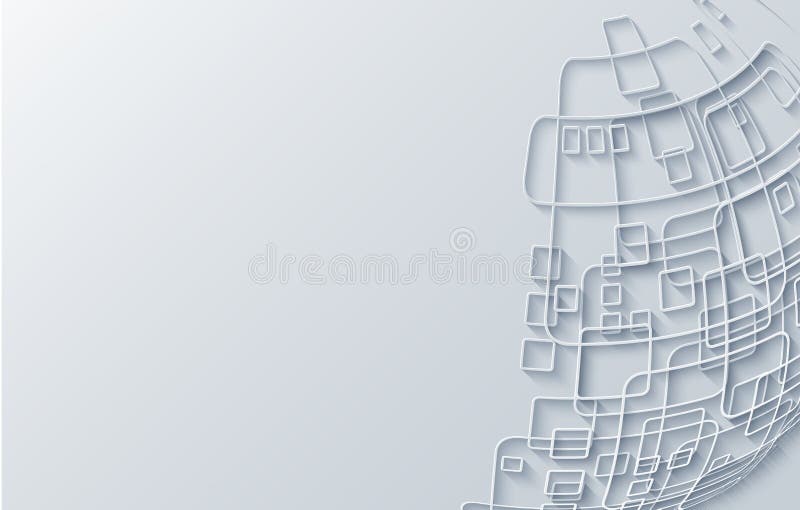 Vector Modern Techology Concept Background. Global World Backdrop ...