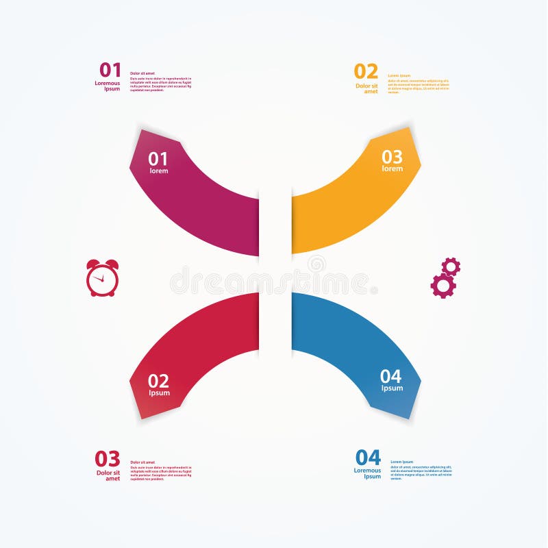 Vector Modern Template - Four Arrows. Modern Template with Place Stock ...