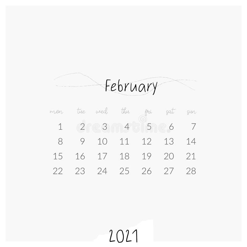 Vector Modern Template Printable 2021 Calendar Page Separate Month ...