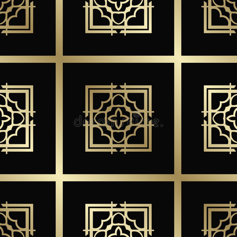 Art Deco Seamless Pattern stock vector. Illustration of backdrop - 132991190