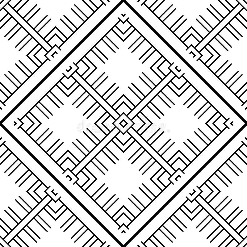 Vector Modern Tiles Pattern Stock Vector - Illustration of monochrome ...