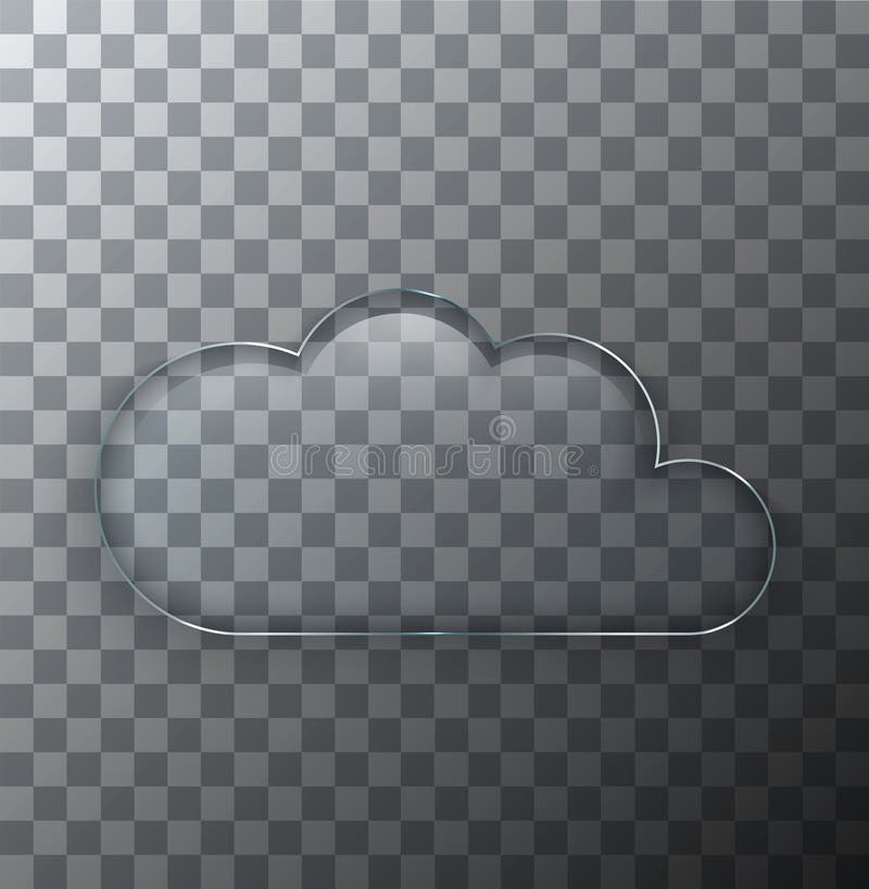 Vector Modern Transparent Cloud Glass Plate with Shadow on Sample ...