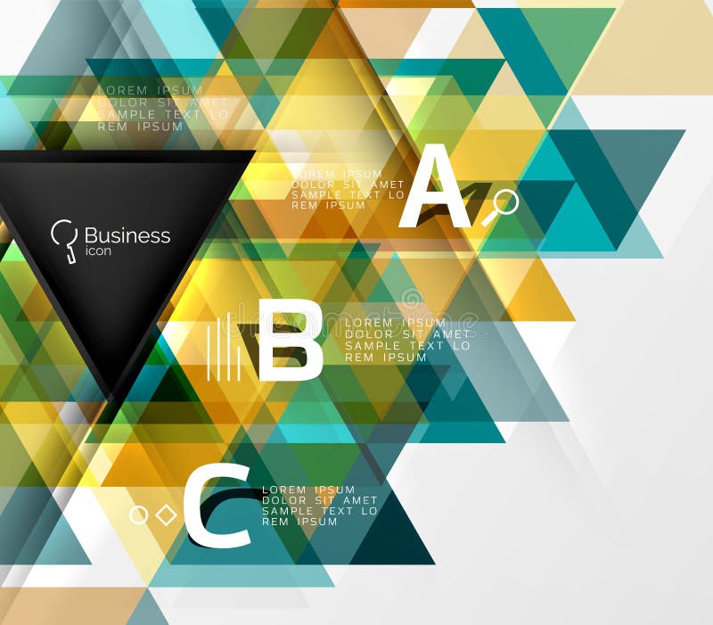 Vector Modern Triangle Background Stock Vector - Illustration of color ...