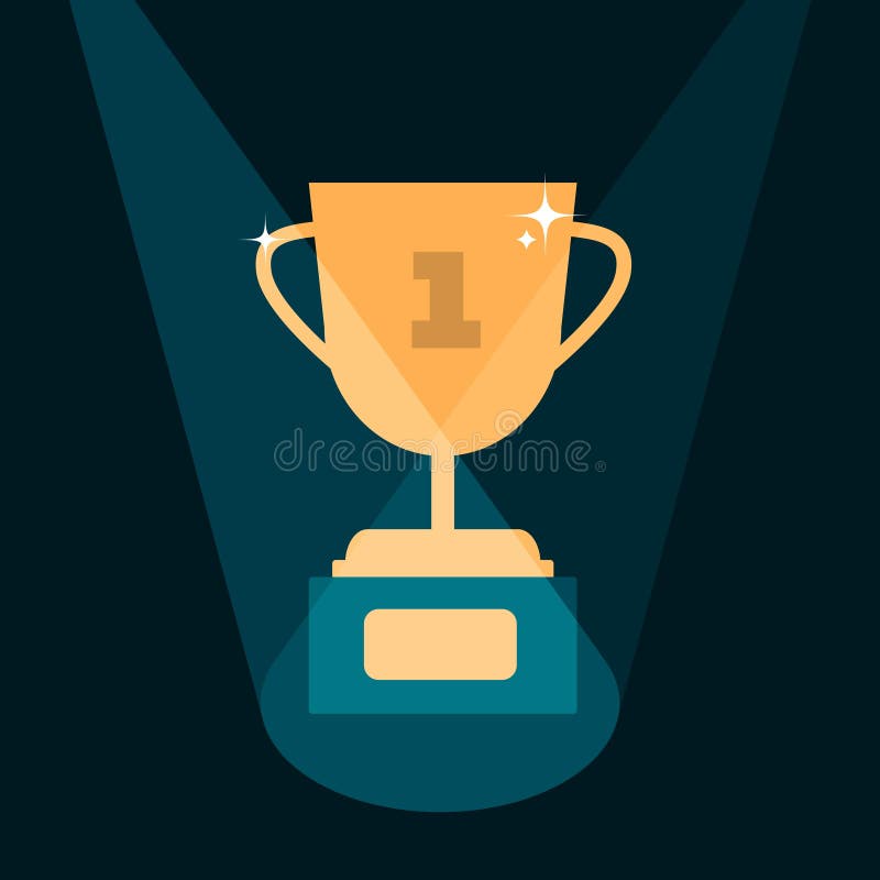 To Win a Trophy Illustration Stock Illustration - Illustration of ...
