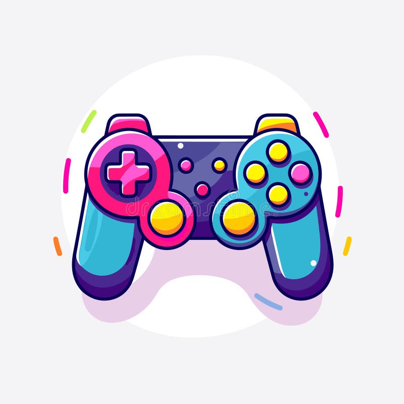 Vector of a Modern Video Game Controller with Vibrant and Colorful ...
