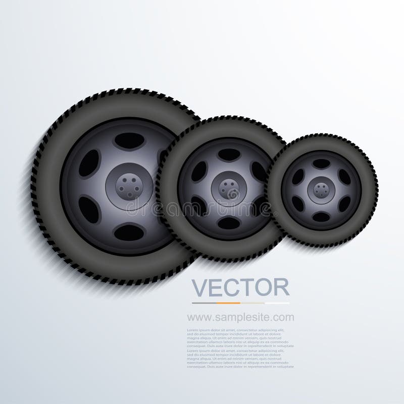 Vector Modern Wheels Background. Stock Vector - Illustration of tires ...
