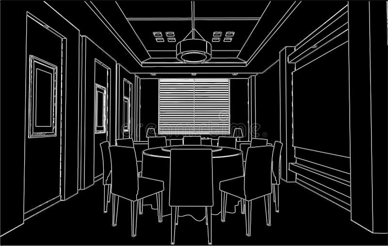 Vector Moderno 01 Del Comedor Ilustración del Vector - Ilustración de ...