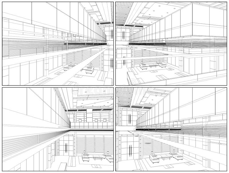 Vector Moderno 08 De Pasillo Ilustración del Vector - Ilustración de ...