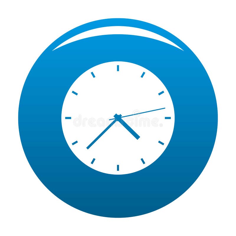 Vector Moderno Del Azul Del Icono Del Reloj Ilustración del Vector ...