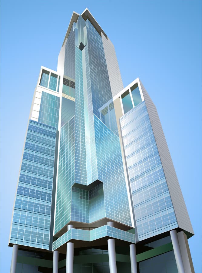 Vector Moderno Del Edificio Ilustración del Vector - Ilustración de ...