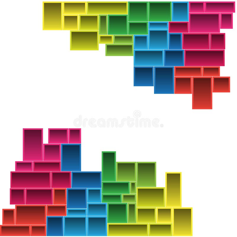 Vector modular shelving 3d stock vector. Illustration of rainbow ...