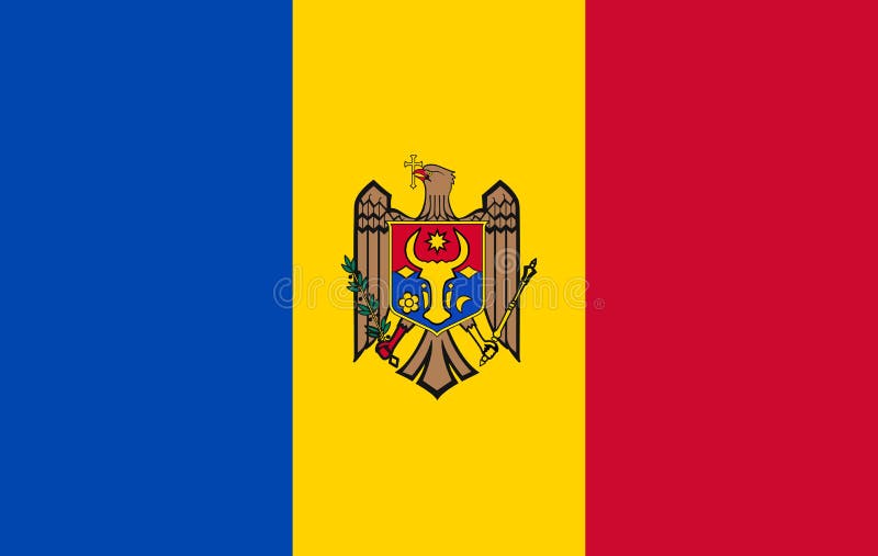 Vector Moldau-Flagge, Moldau-Flaggenillustration, Moldau-Flaggenbild ...