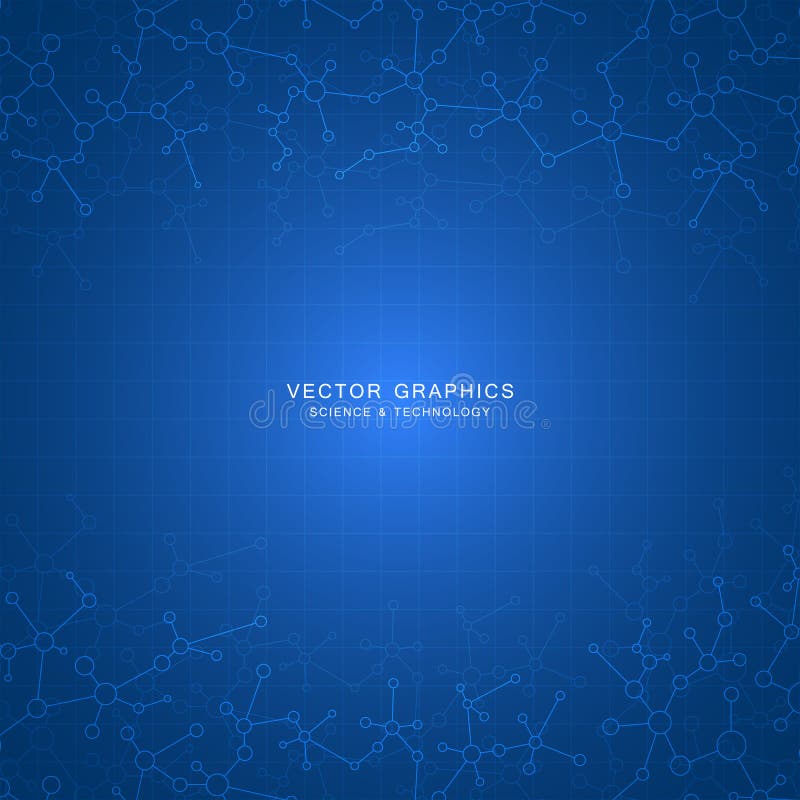 Vector Molecule Background, Genetic and Chemical Compounds. Abstract ...