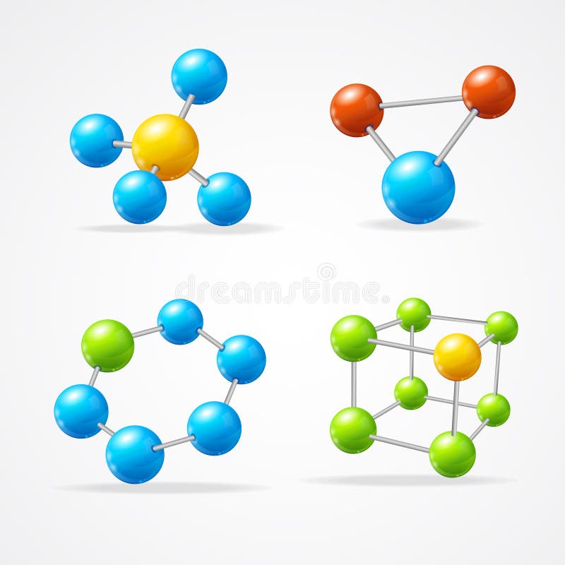 Vector molecule set stock vector. Illustration of cell - 49944359