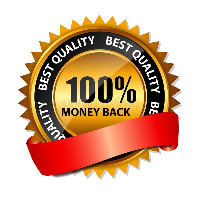 100 Money Back Guarantee Icon Stock Vector - Illustration of invert ...