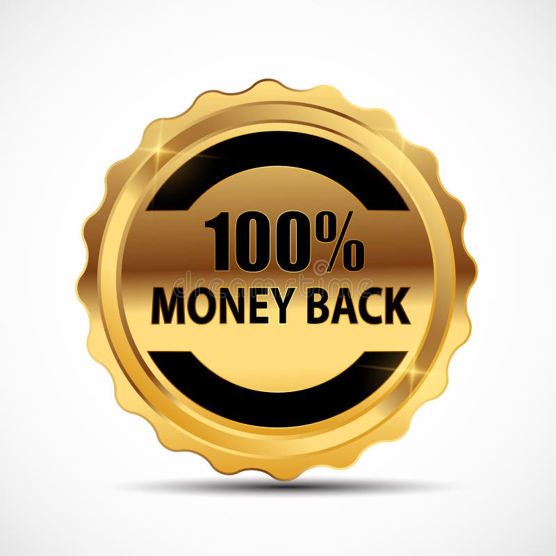 Vector Money Back Guarantee Gold Sign, Label Stock Illustration ...