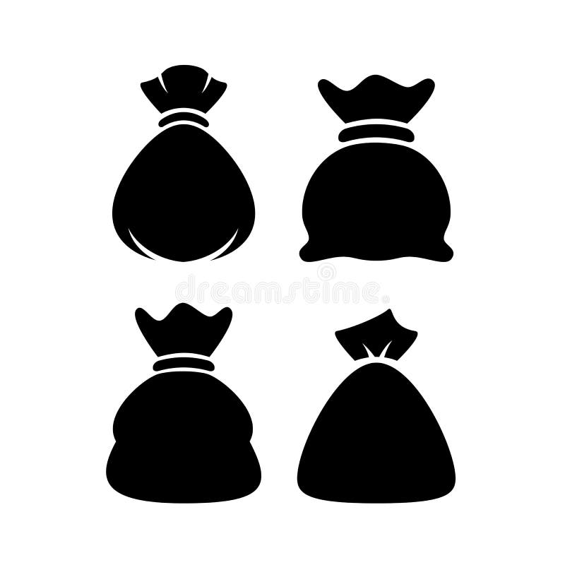 Vector money bag sack icon stock vector. Illustration of business ...