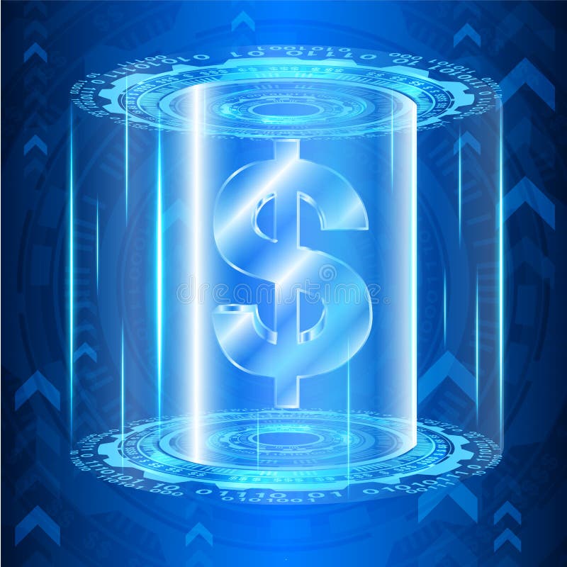 Vector Money Digital Technology Stock Illustration - Illustration of ...