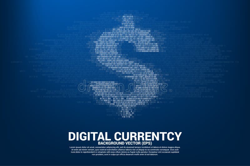 Vector Money Dollar Currency with One and Zero Binary Code Digit Matrix ...