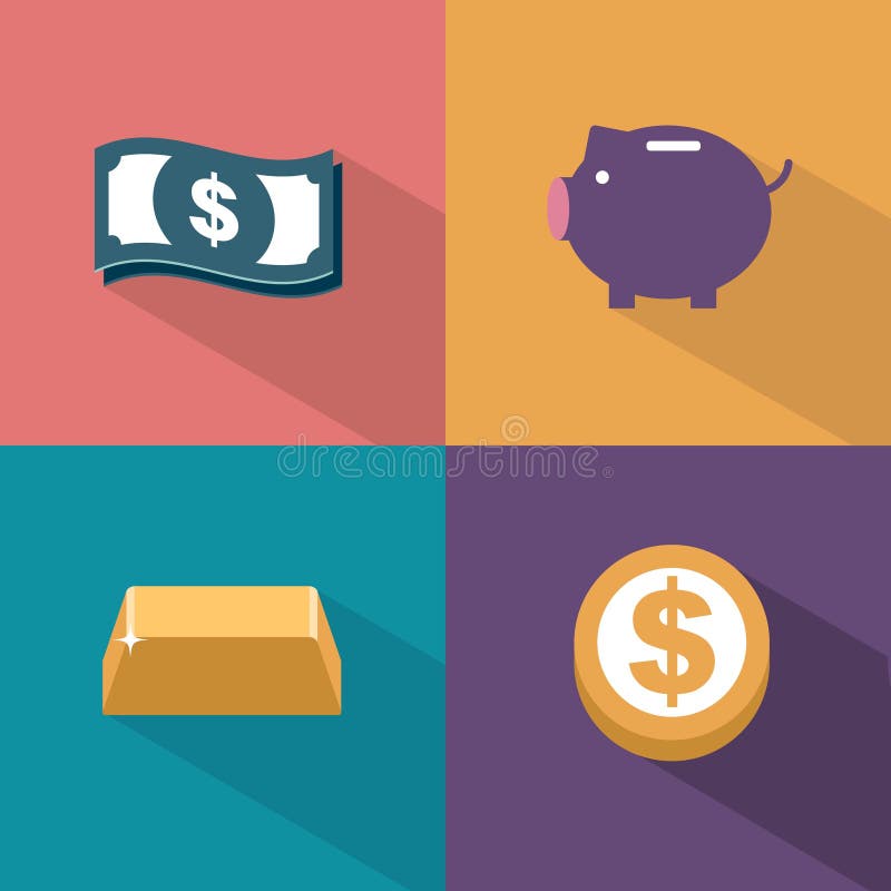 Vector money icons stock vector. Illustration of money - 48329340