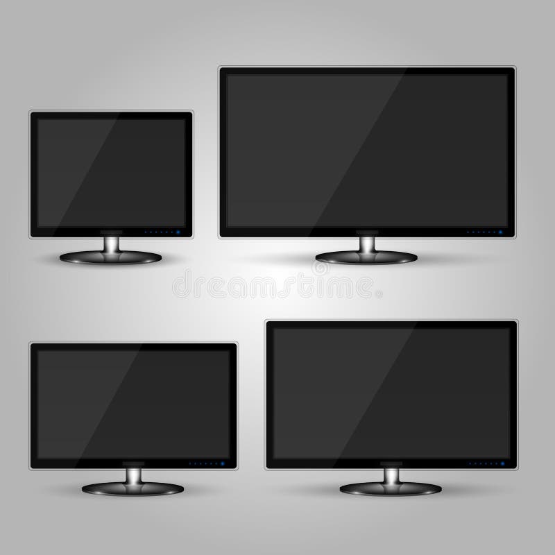 Vector Monitor Different Sizes Stock Vector - Illustration of monitor ...