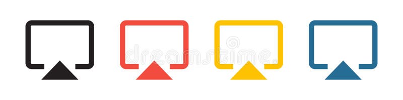 Vector Monitor Icon Set. Monitor Icon Symbols Stock Illustration ...