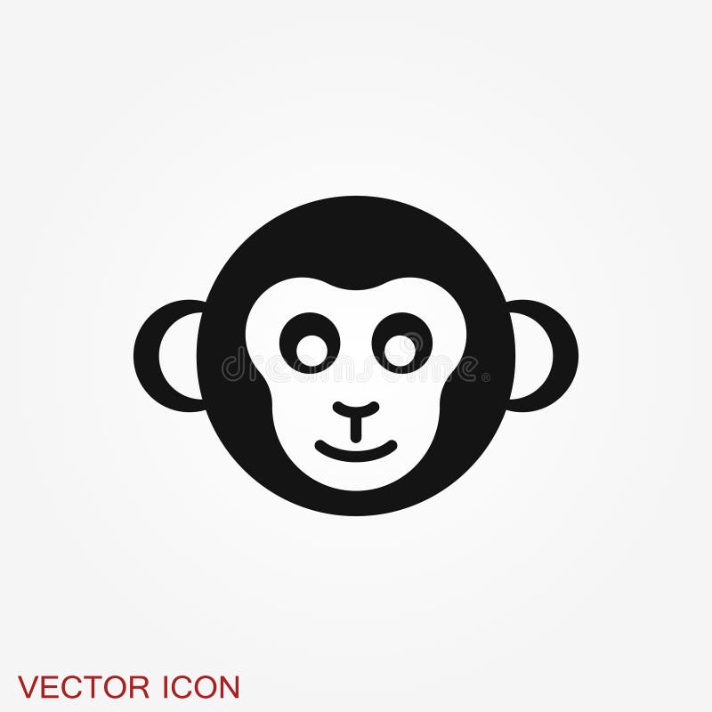 Vector Monkey Icon Isolated on Background. Animal Symbol Stock ...