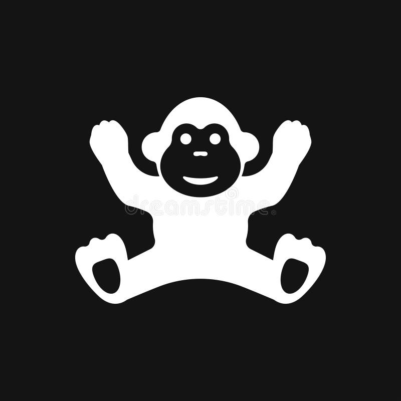 Vector Monkey Icon Isolated on Background. Animal Symbol Stock ...