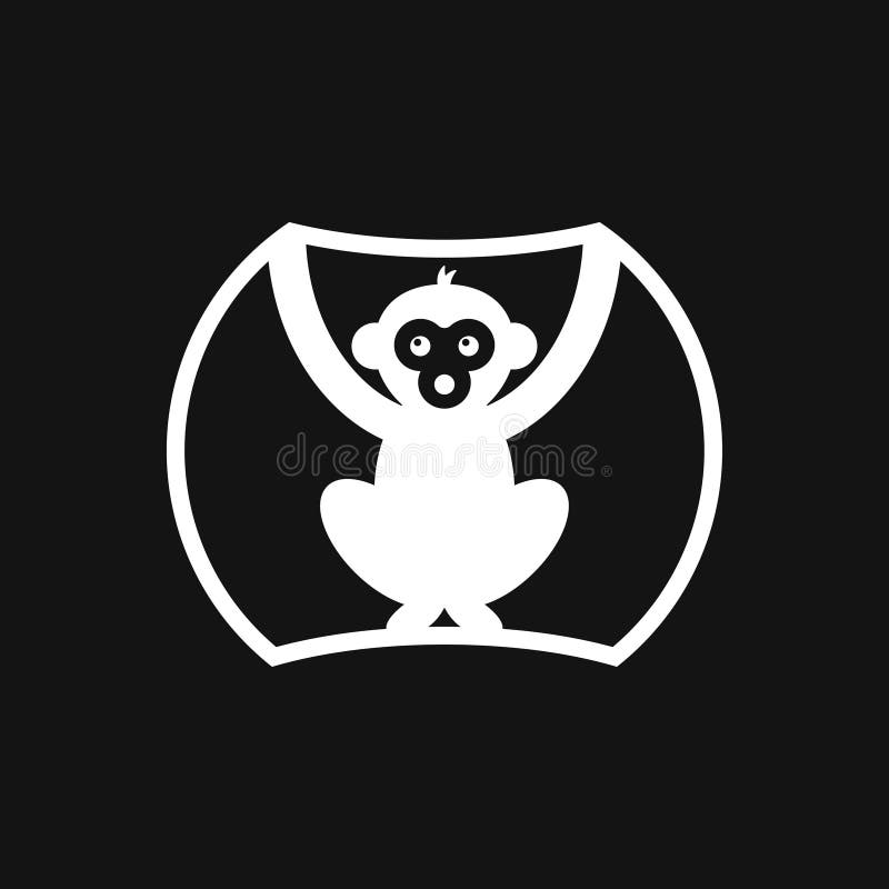 Vector Monkey Icon Isolated on Background. Animal Symbol Stock ...