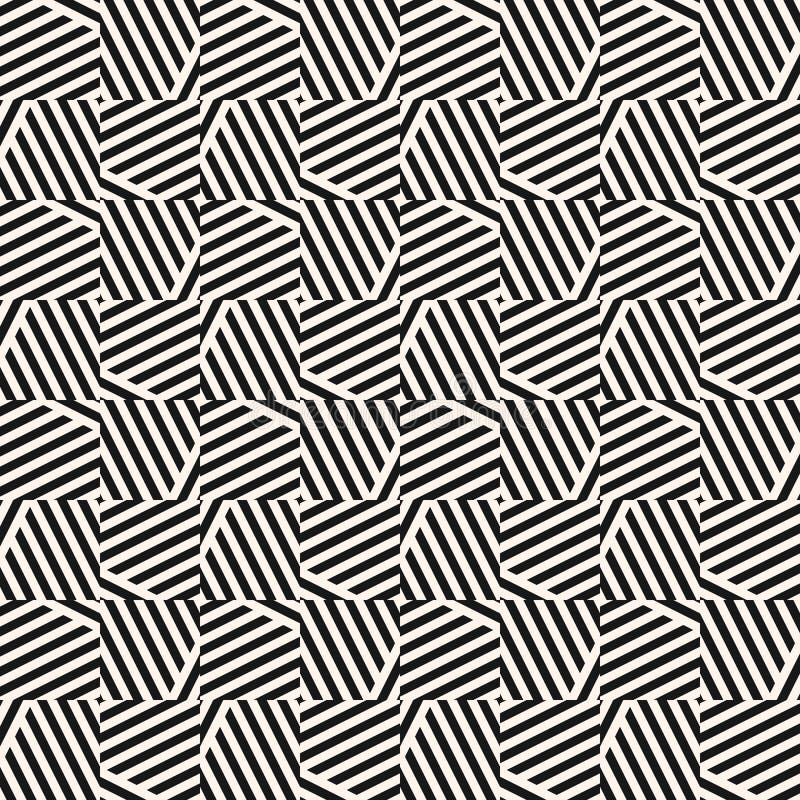 Vector Monochrome Geometric Seamless Pattern with Diagonal Stripes ...