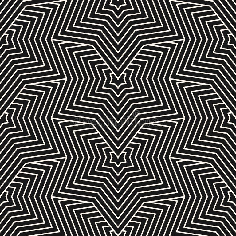 Seamless Monochrome Star Geometric Pattern Stock Illustrations – 19,218 ...