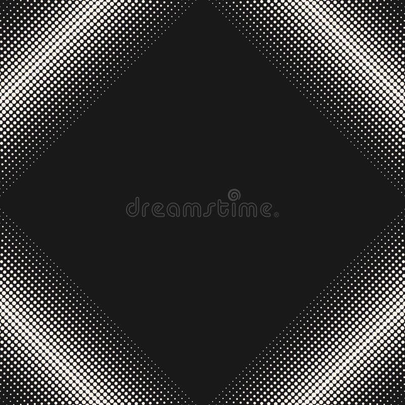 Halftone Pattern, Texture with Dots in Square Form, Diagonal Frame ...